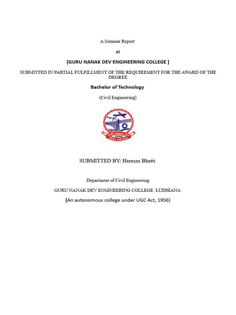 Seminar Report Template - Docx 20251123 114354 0000-1 | PDF | Building ...