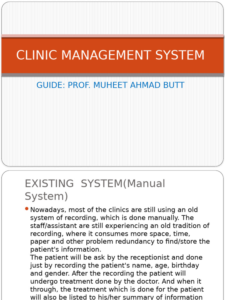 Clinic Management System Overview | PDF | Information Technology ...