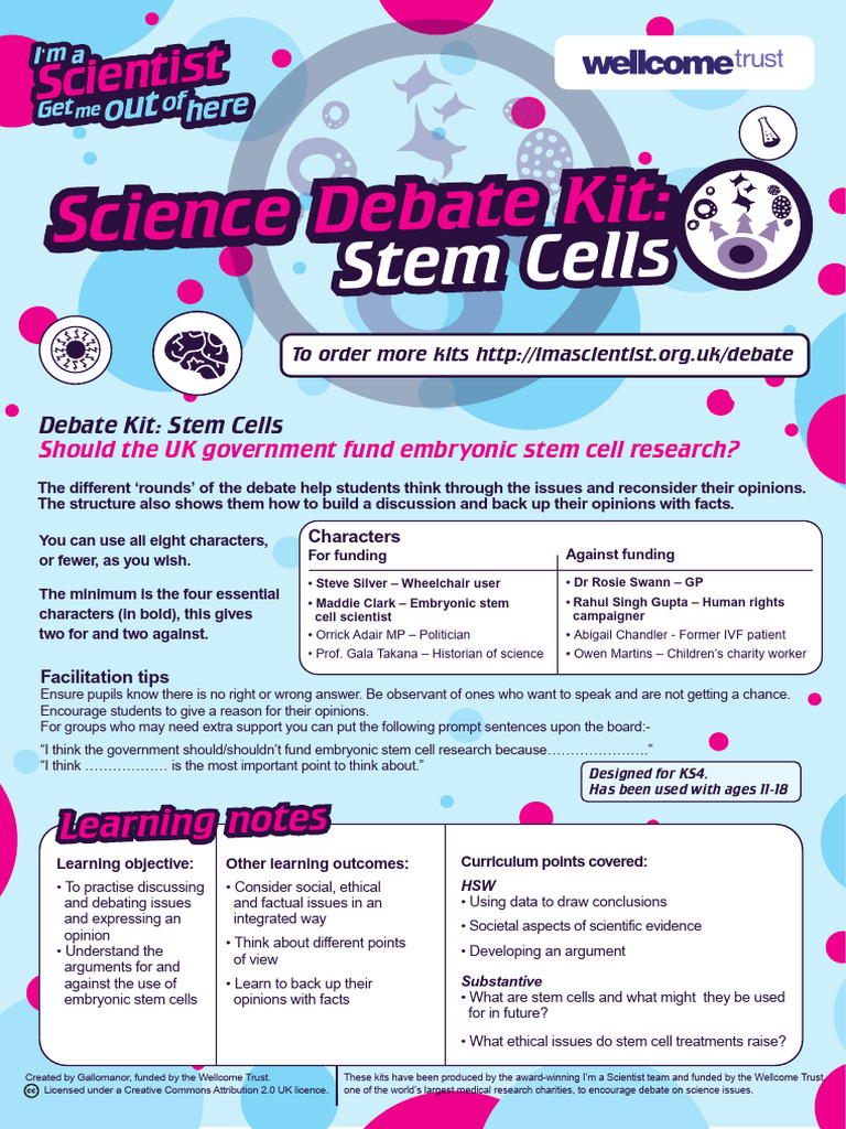 StemCells Debate Kit | PDF | Stem Cell | Embryonic Stem Cell