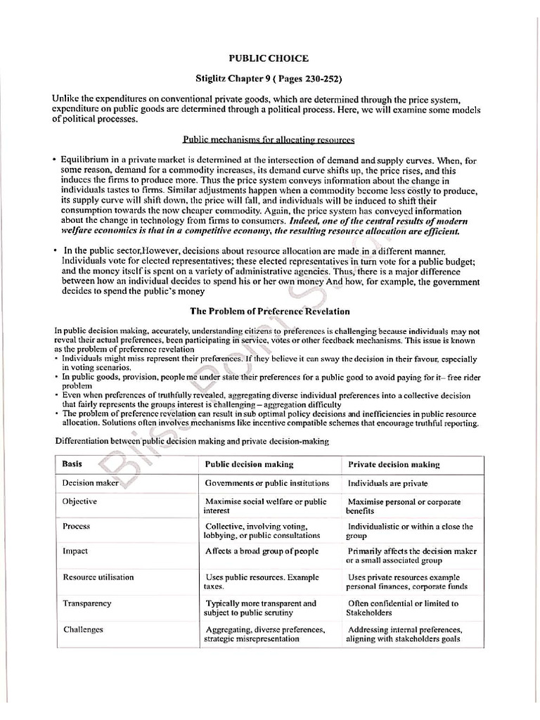 1b Stiglitz Chapter 9 | PDF