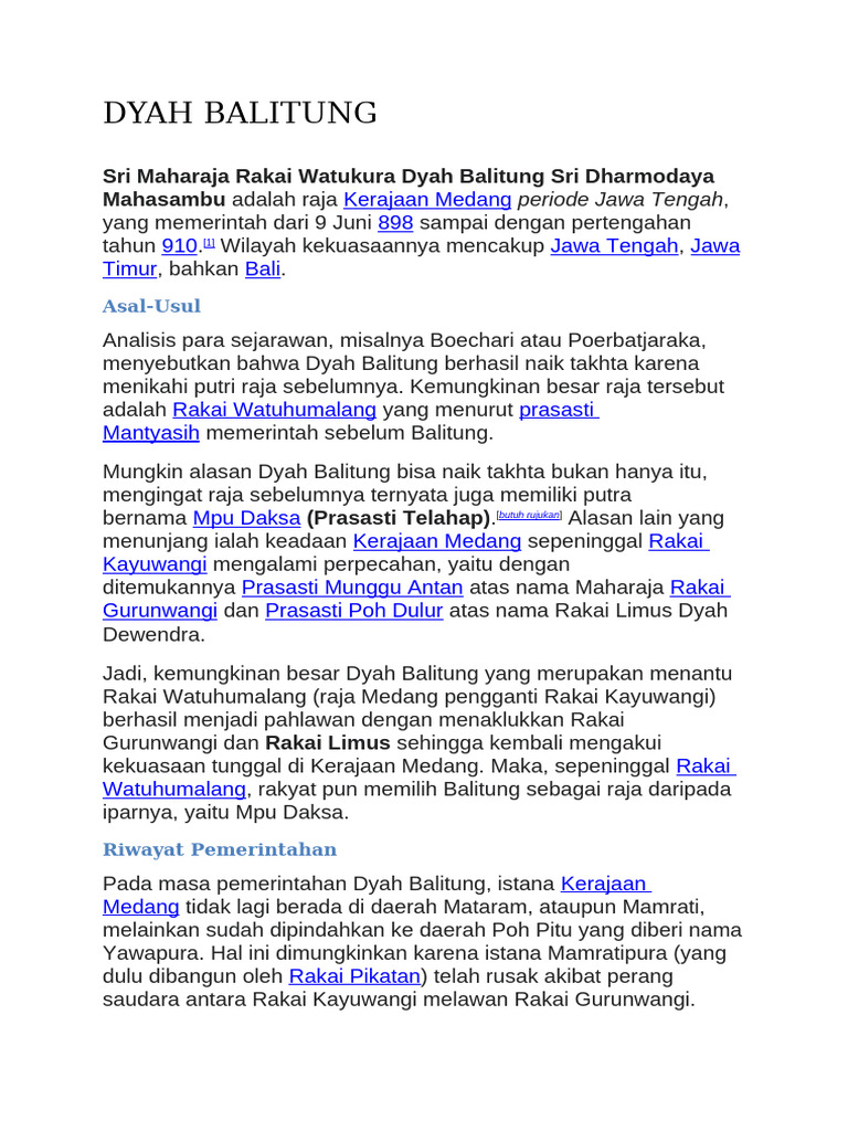 Dyah Balitung | PDF