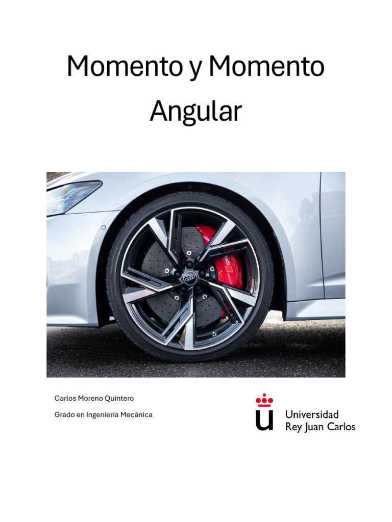 1 Momento y Momento Angular Moreno Carlos | PDF | Fuerza | Momento angular