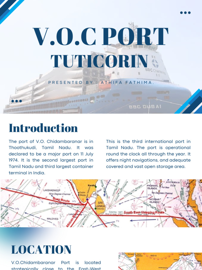 V.O. Chidambaranar Port Overview | PDF | Freight Transport | Shipping
