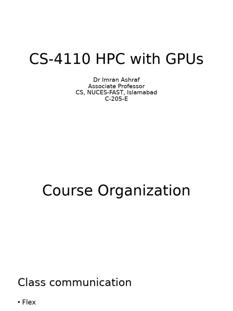 HPC Fundamentals with GPUs Course | PDF