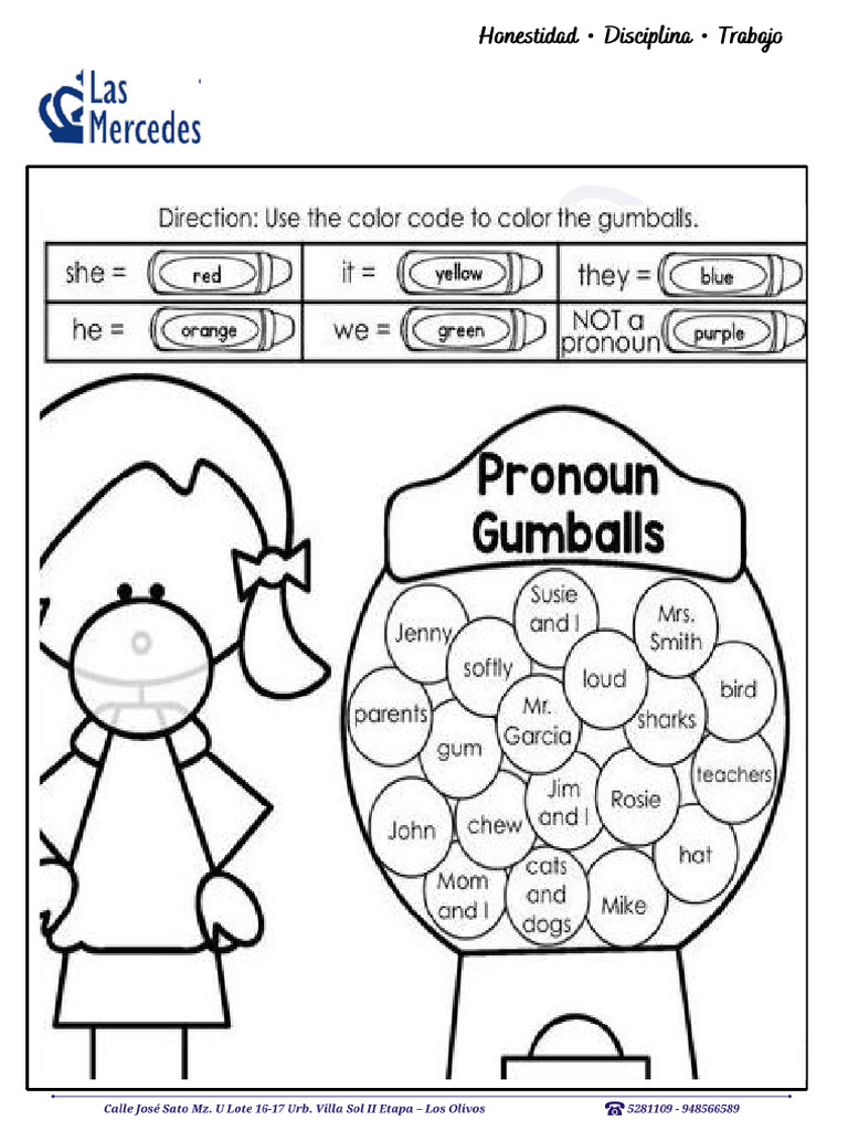 4° Elem - Personal Pronouns | PDF