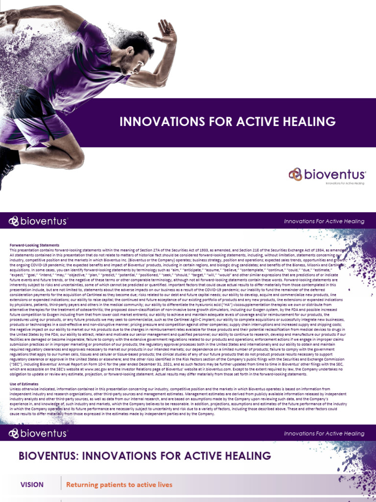 Bioventus Innovations in Active Healing | PDF | Leverage (Finance) | U ...