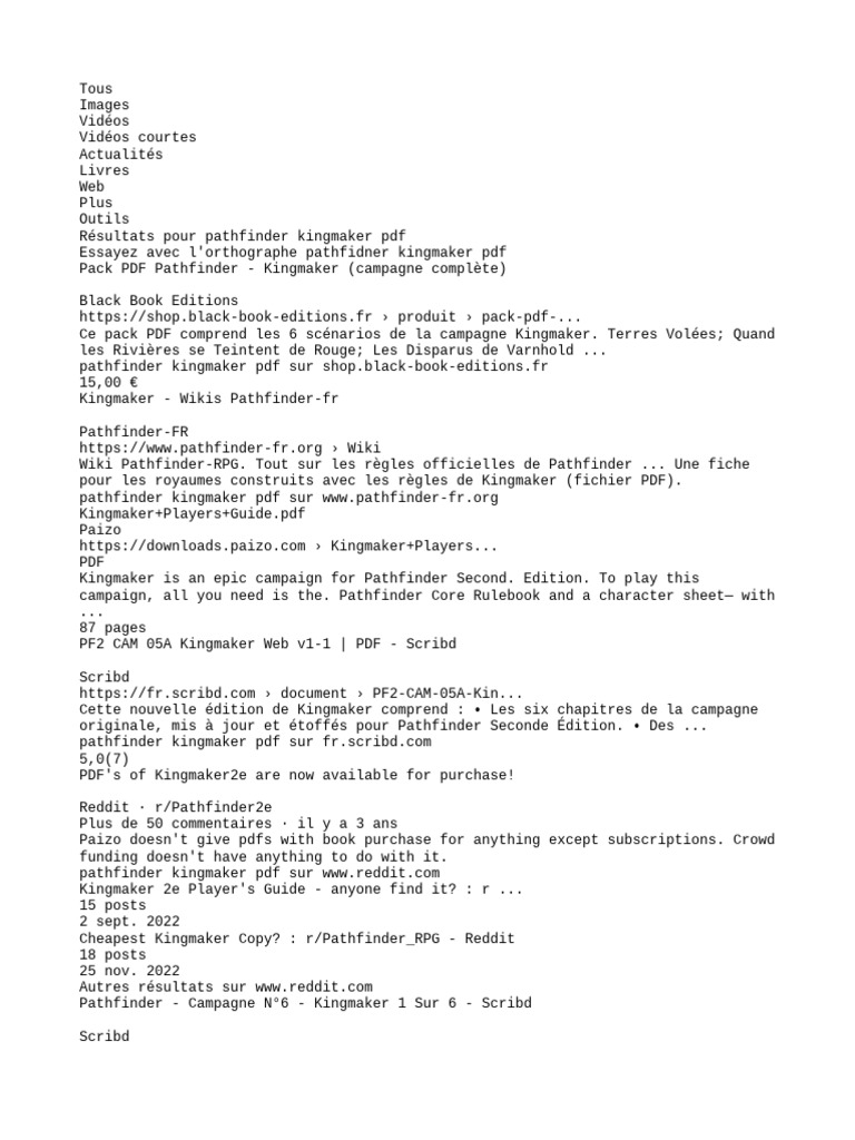 Pack PDF Kingmaker pour Pathfinder | PDF | Jeu de rôle médiéval ...