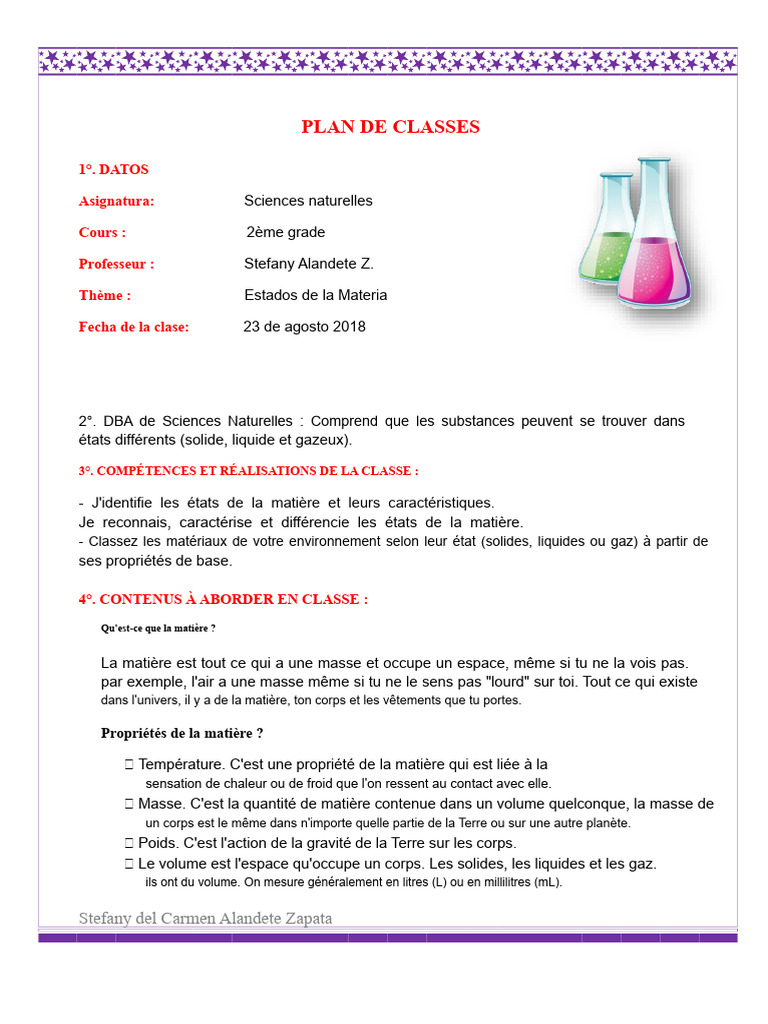 États de la matière en sciences naturelles | PDF | Gaz | Matière