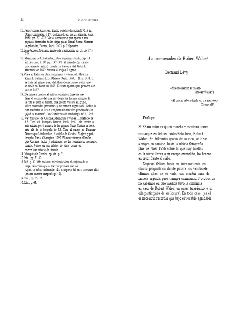 La vida y obra de Robert Walser | PDF