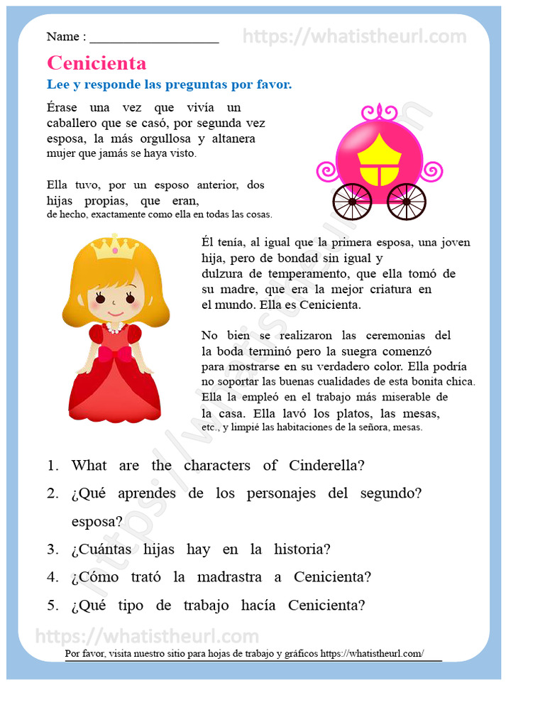 Preguntas sobre la historia de Cenicienta | PDF
