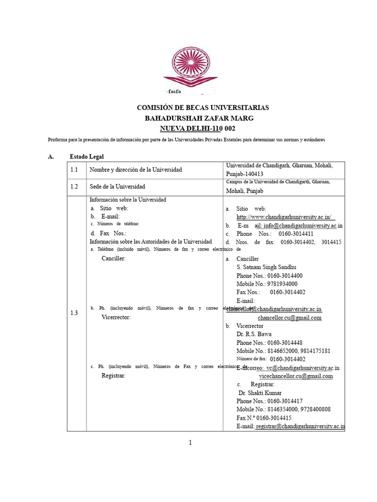 Formulario de Inspección UGC Lleno | PDF | Plan de estudios