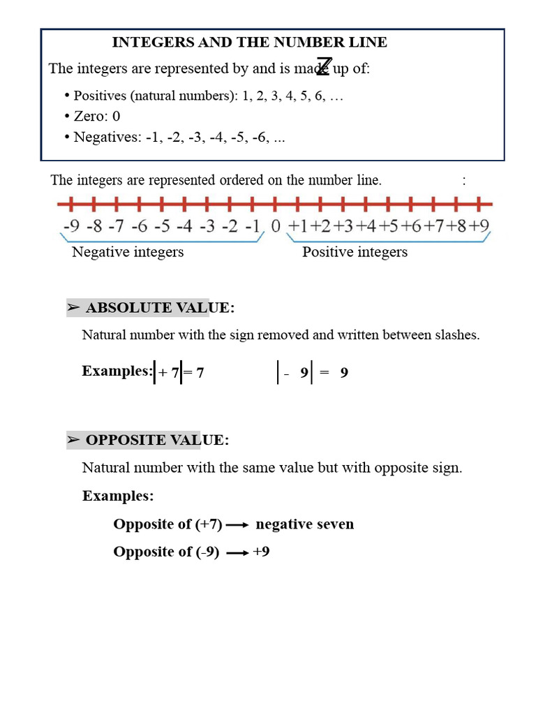 Understanding Integers and Operations | PDF | Multiplication | Numbers