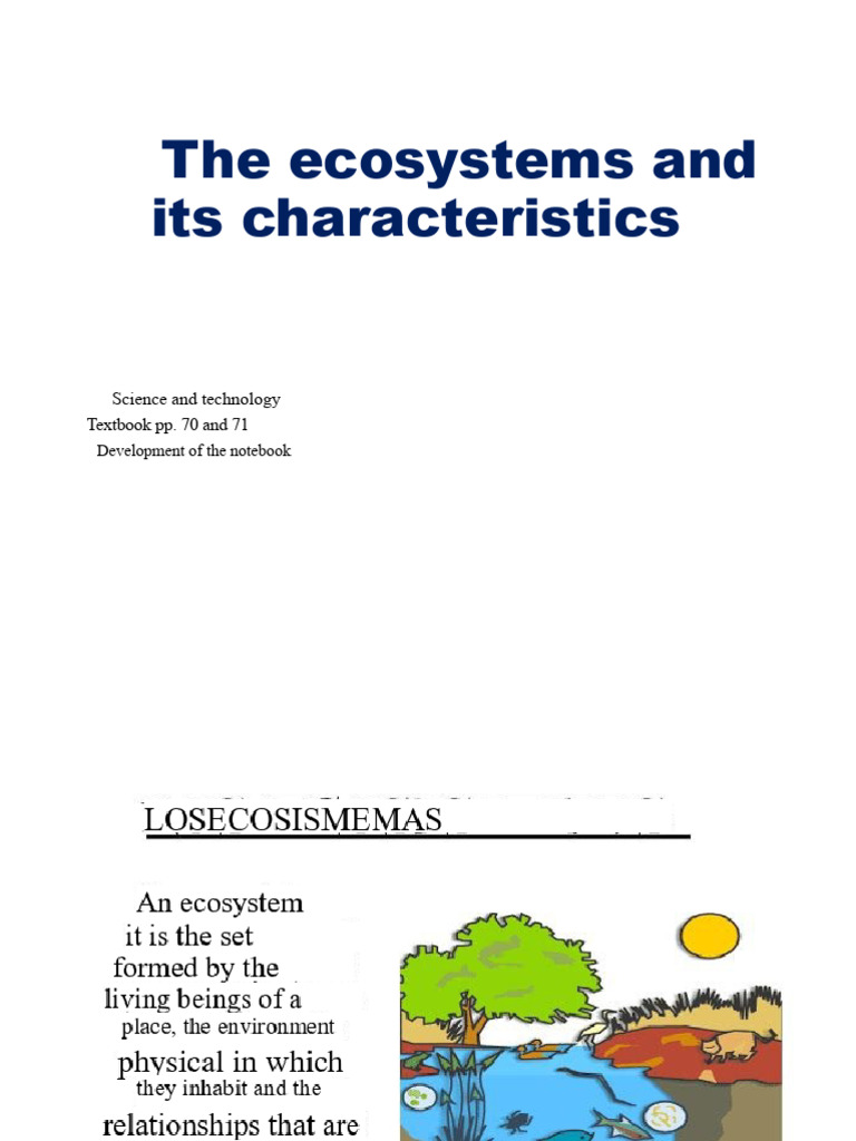 Ecosystems and Their Characteristics | PDF
