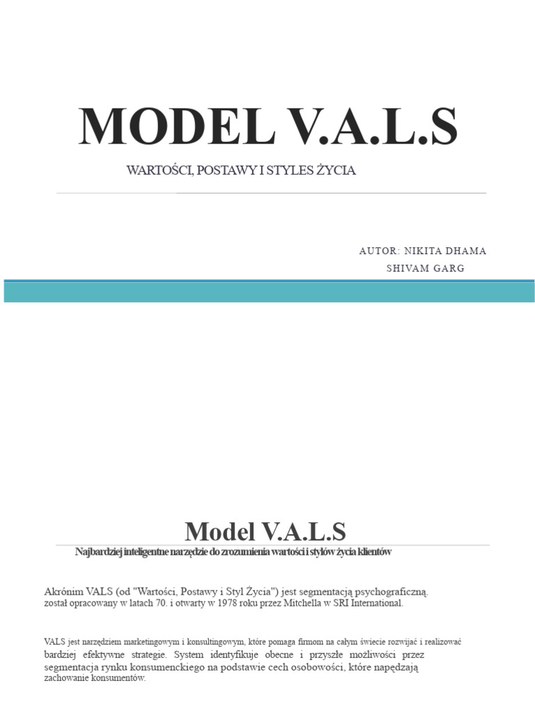 Model VALS | PDF