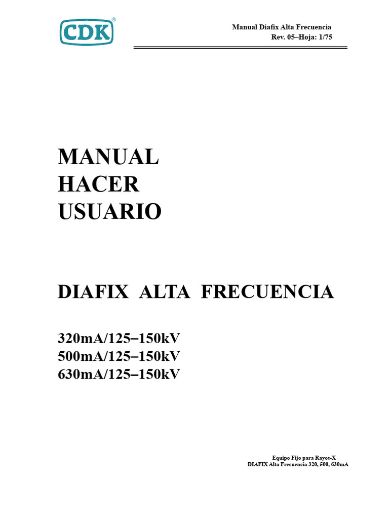 CDK DIAFIX ALTA FRECUENCIA 630MA | PDF | Fenomeno fisico ...