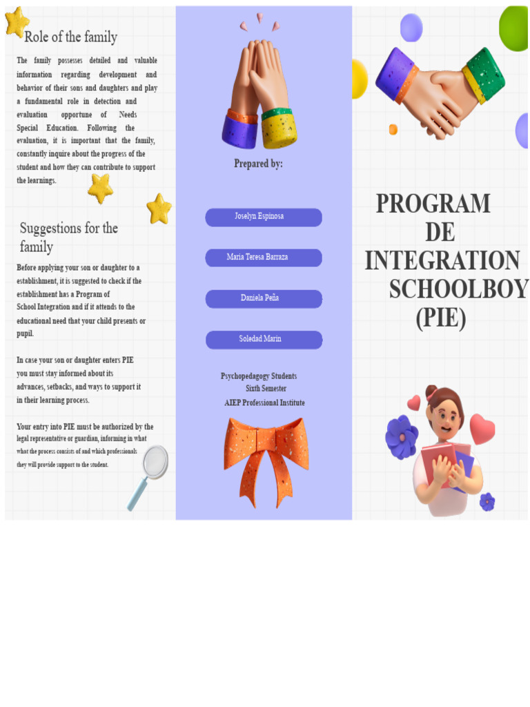 SCHOOL INTEGRATION PROGRAM (SIP) (1) Easy-To-Explain Brochure | PDF ...