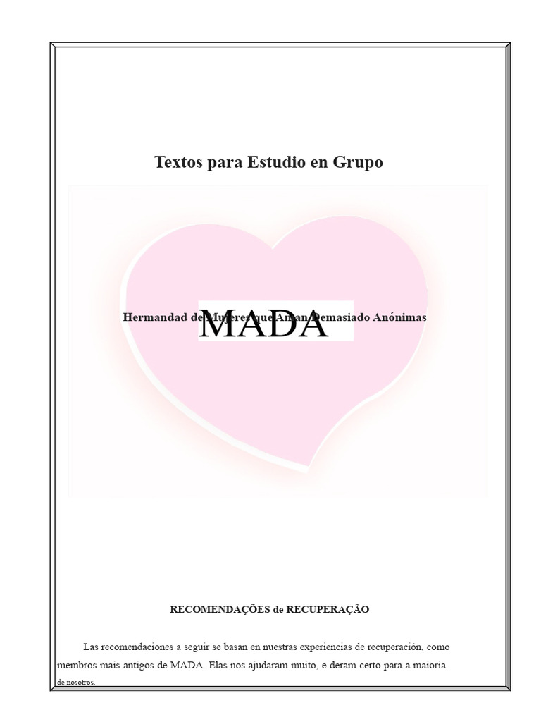 Textos de Mada.doc | PDF | Amor | Padrino