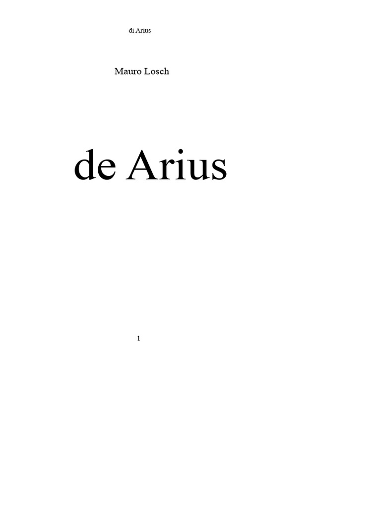 di_arius | PDF | Amor | Ateísmo