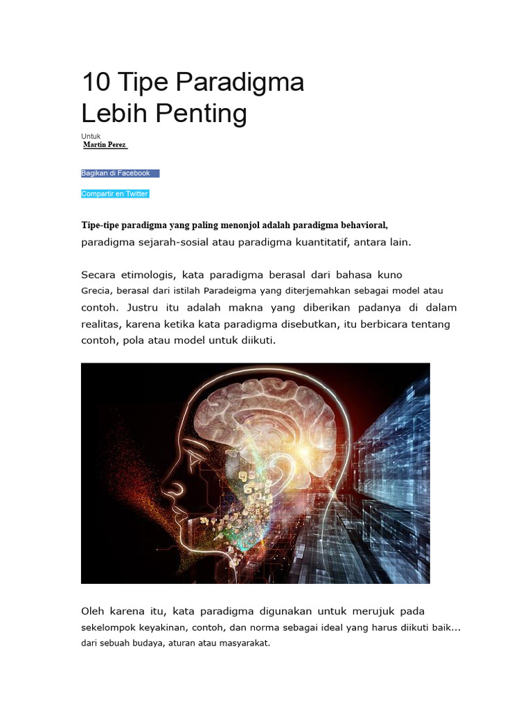 10 Tipe Paradigma dalam Pendidikan dan Penelitian | PDF