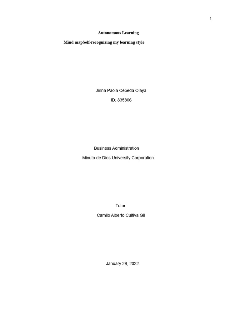Understanding My Learning Style | PDF | Behavioural Sciences | Neuroscience