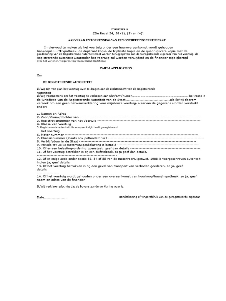 Form 28 Reg | PDF