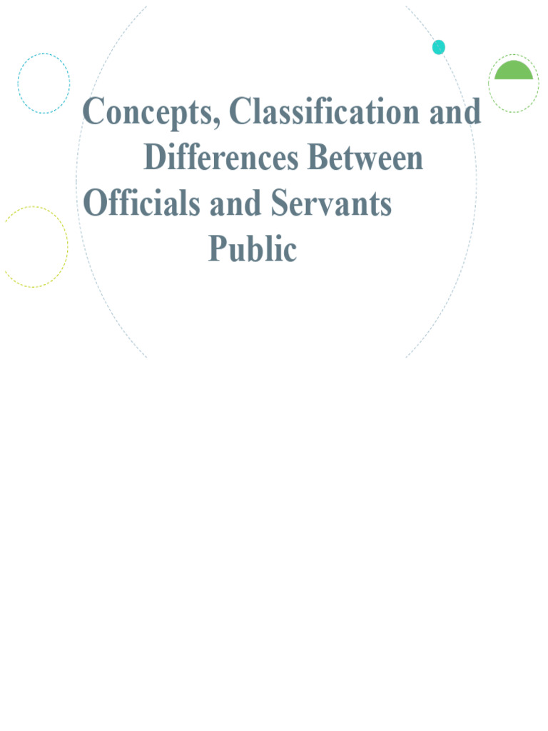 Concepts, Classification, and Differences Between Officials and Public ...
