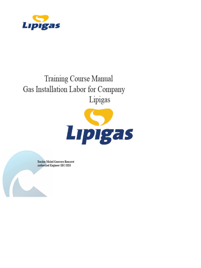 MANUAL Gas Installations Lipigas | PDF | Combustion | Welding