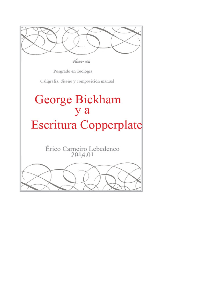 EricoLebedenco - Caligrafía - Texto - George Bickham y La Escritura ...