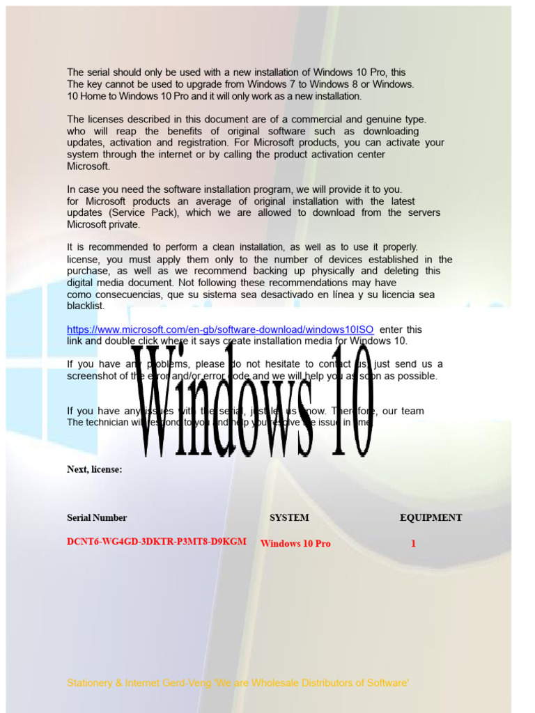 Windows 10 Pro Installation Guide | PDF