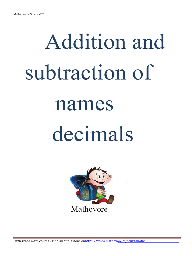 6th Grade Math: Addition & Subtraction Guide | PDF