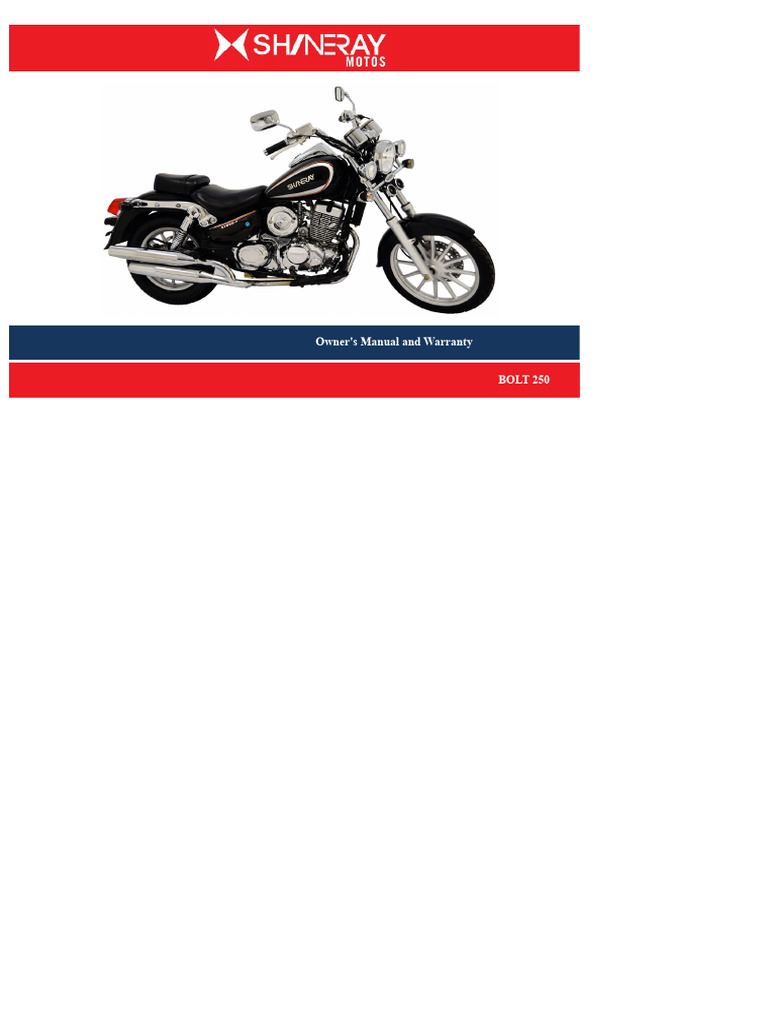 BOLT 250 Owner's Manual & Warranty Guide | PDF | Emission Standard ...