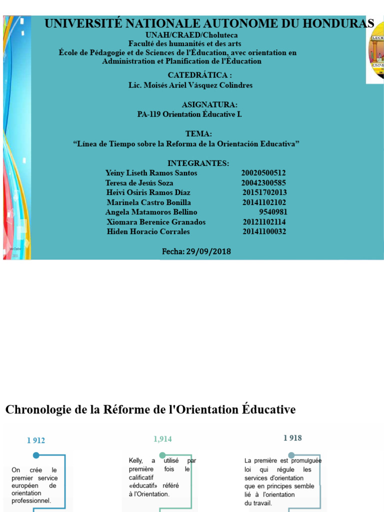 Chronologie de la Réforme Éducative | PDF | Théorie de l'apprentissage