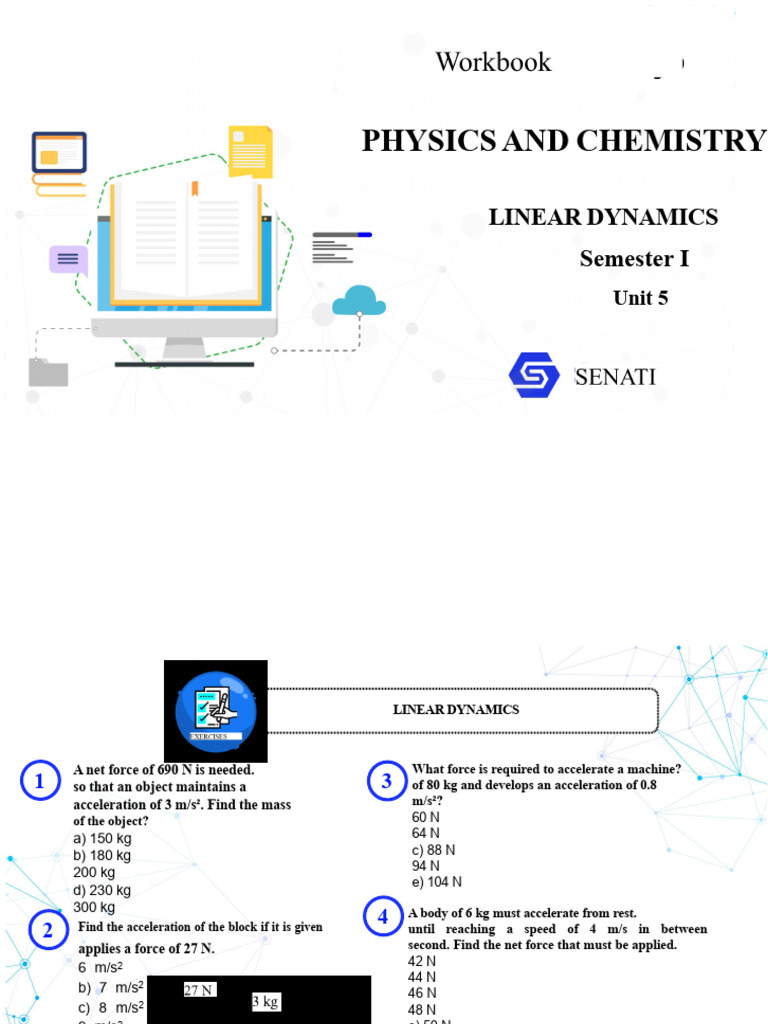 Workbook Unit 5 Linear Dynamics | PDF | Force | Friction