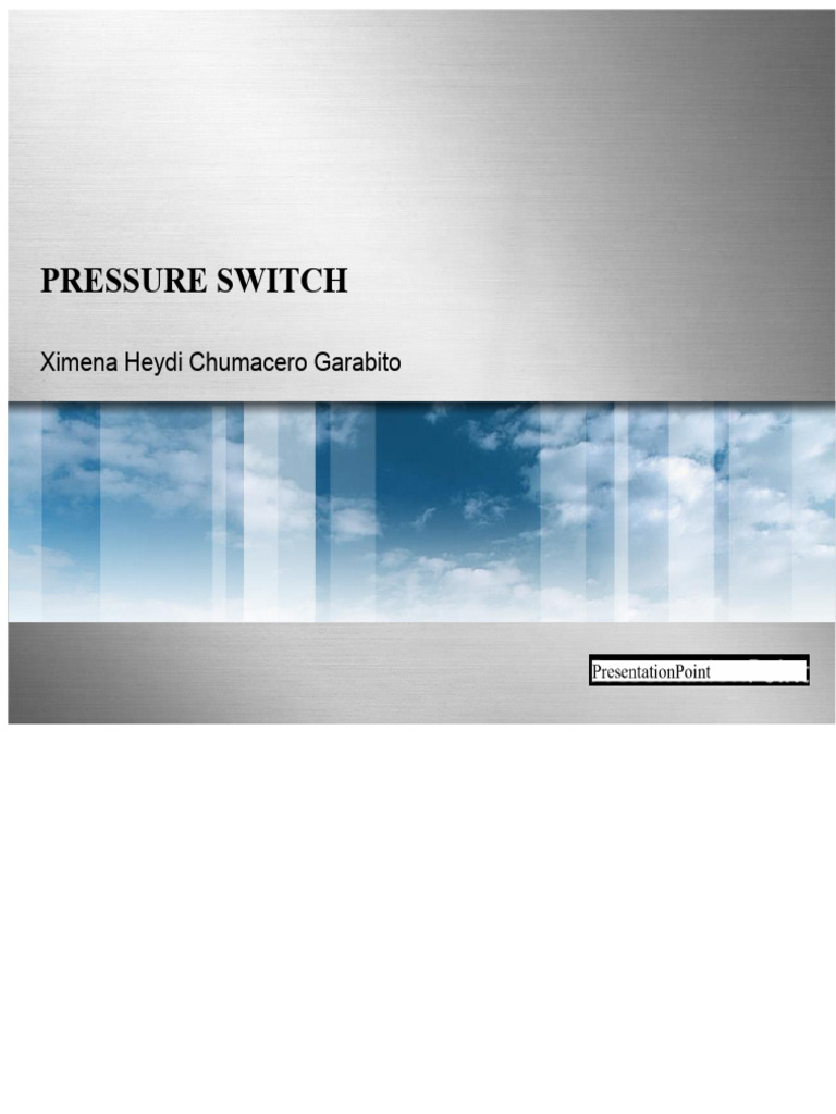 Differential Pressure Switch Overview | PDF | Pressure Measurement | Sensor