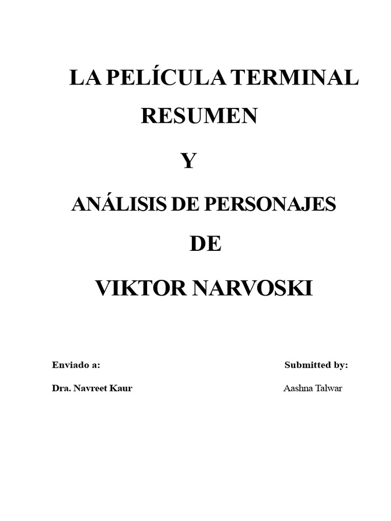 Resumen de La Película Terminal | PDF