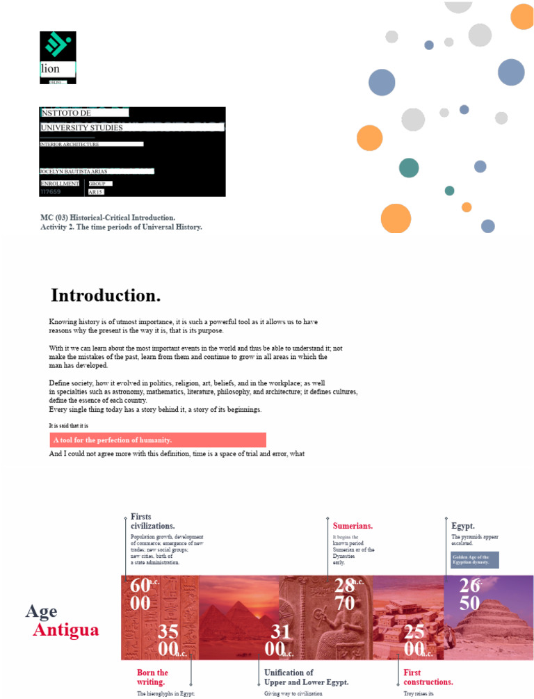 Activity 2 The Periods of Time in Universal History | PDF | Roman ...