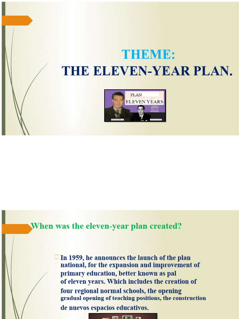Eleven-Year Education Plan Overview | PDF