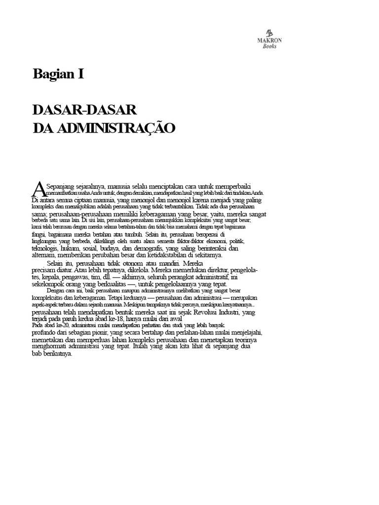 Dasar-Dasar Administrasi Perusahaan | PDF