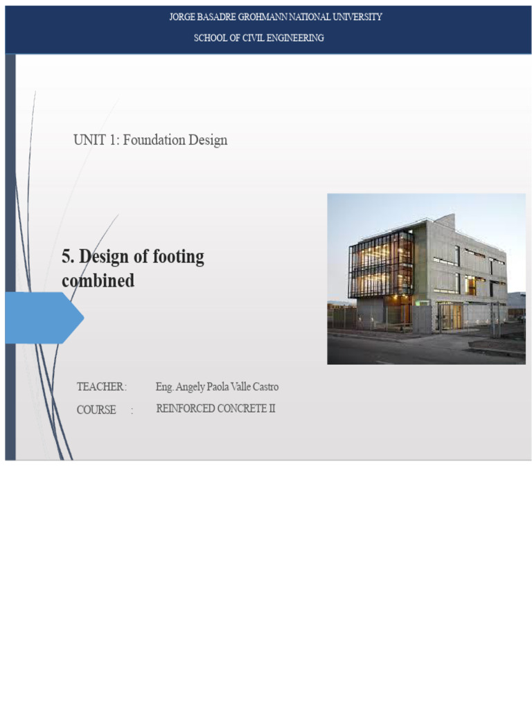 Combined Foundation Design Guide | PDF | Bending | Foundation (Engineering)