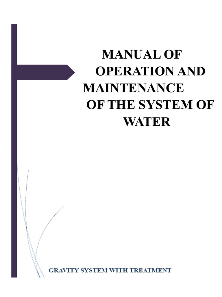 Gravity Water System Maintenance Manual | PDF | Water | Aquifer