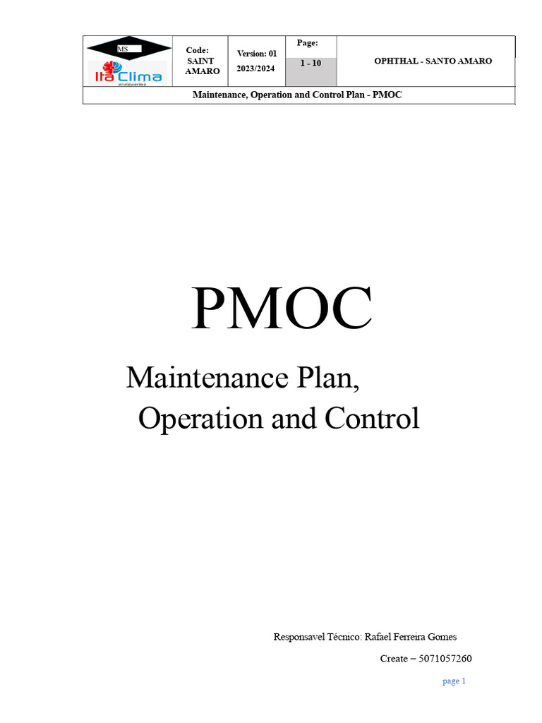 PMOC Epithal Santo Amaro | PDF | Air Conditioning