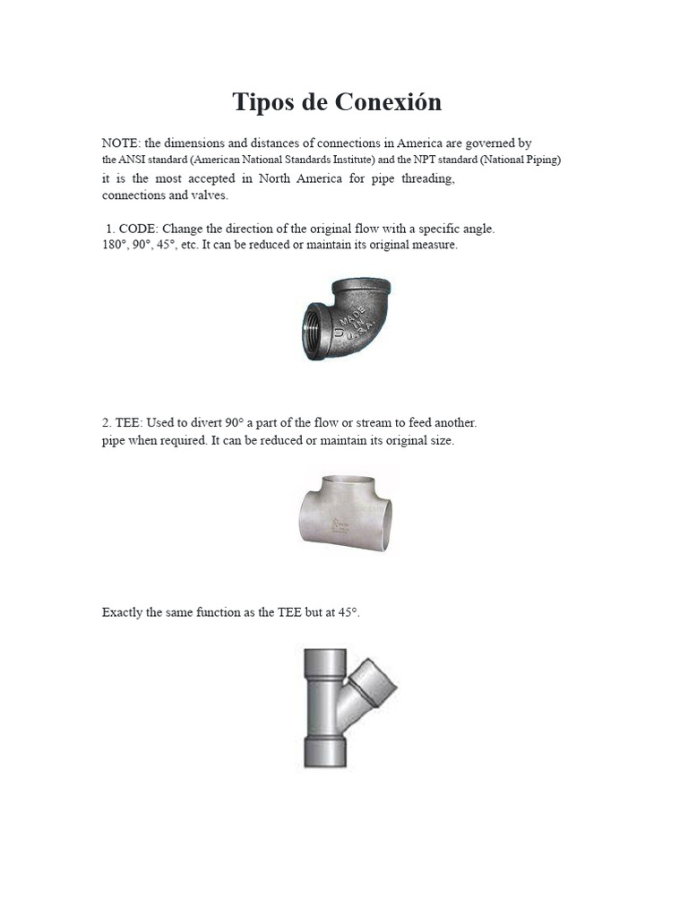Types of Pipe Connections Explained | PDF | Pipe (Fluid Conveyance ...