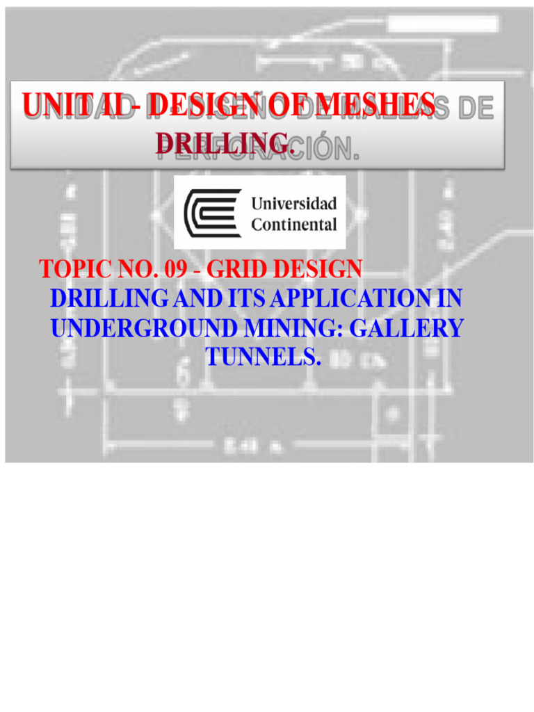 Drilling Mesh Design for Tunnels | PDF | Drill | Tunnel