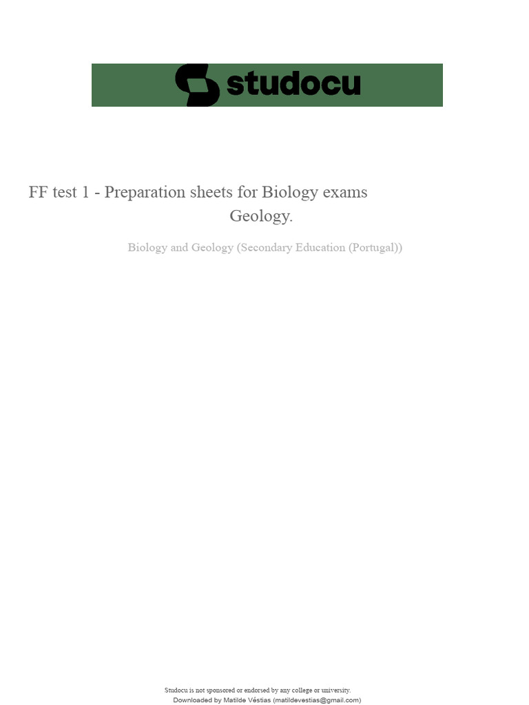 Biology Exam Prep Sheets for Students | PDF | Dna | Rna