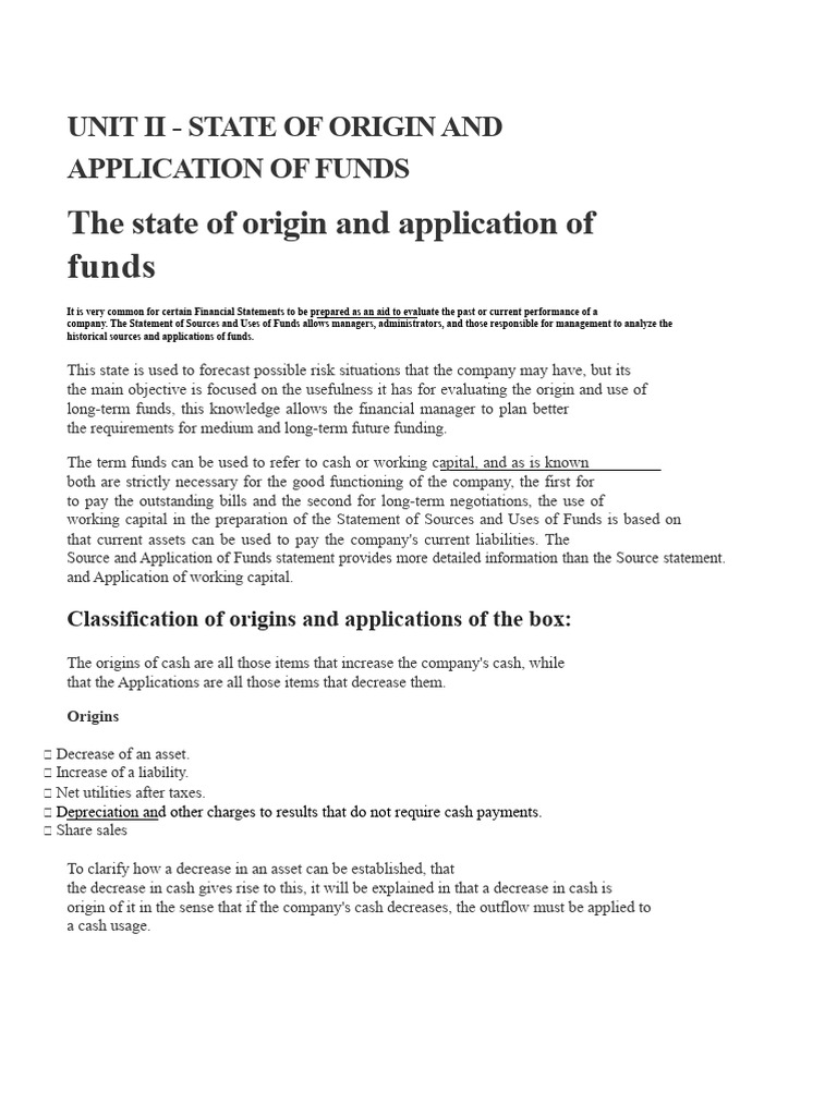 Sources and Uses of Funds Explained | PDF | Dividend | Depreciation