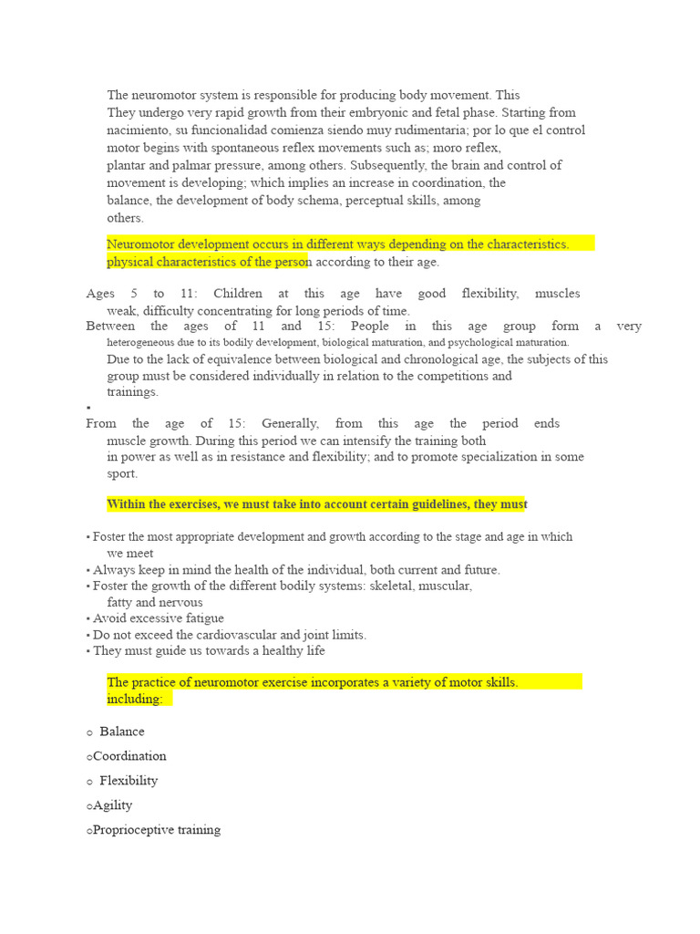 The neuromotor system | PDF | Flexibility (Anatomy)