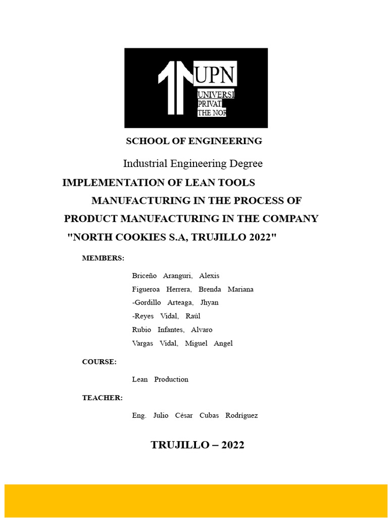 Final Work Lean Production | PDF | Lean Manufacturing | Business
