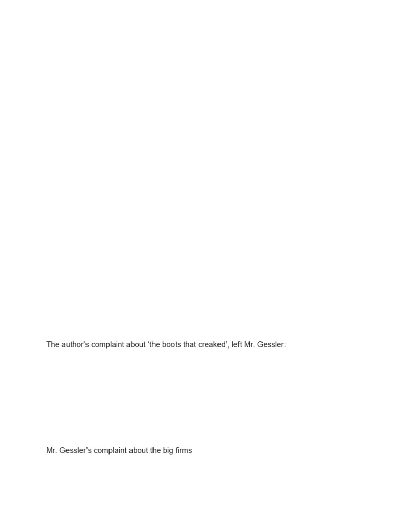 Gessler Brothers Boot Shop Quiz Answers | PDF