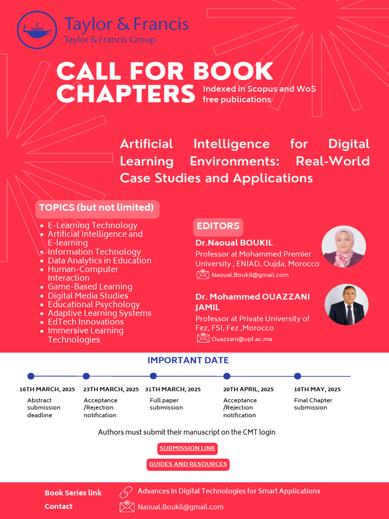 Call for Book Chapters on E-Learning | PDF