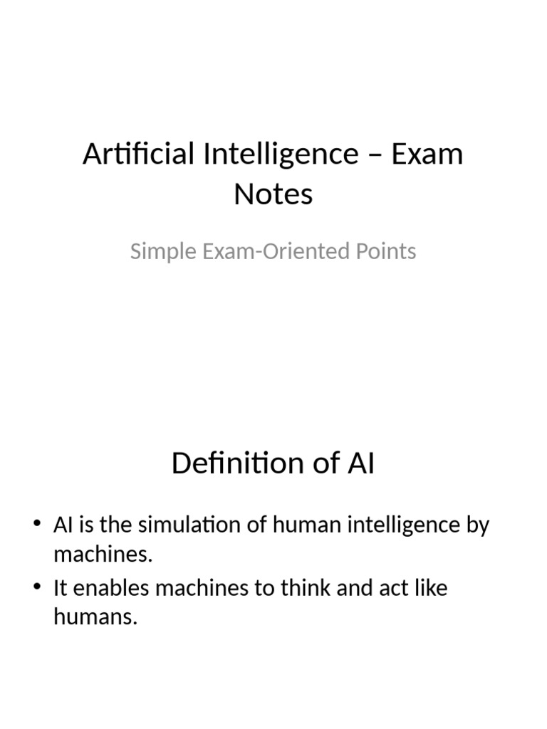 AI Exam Intro | PDF